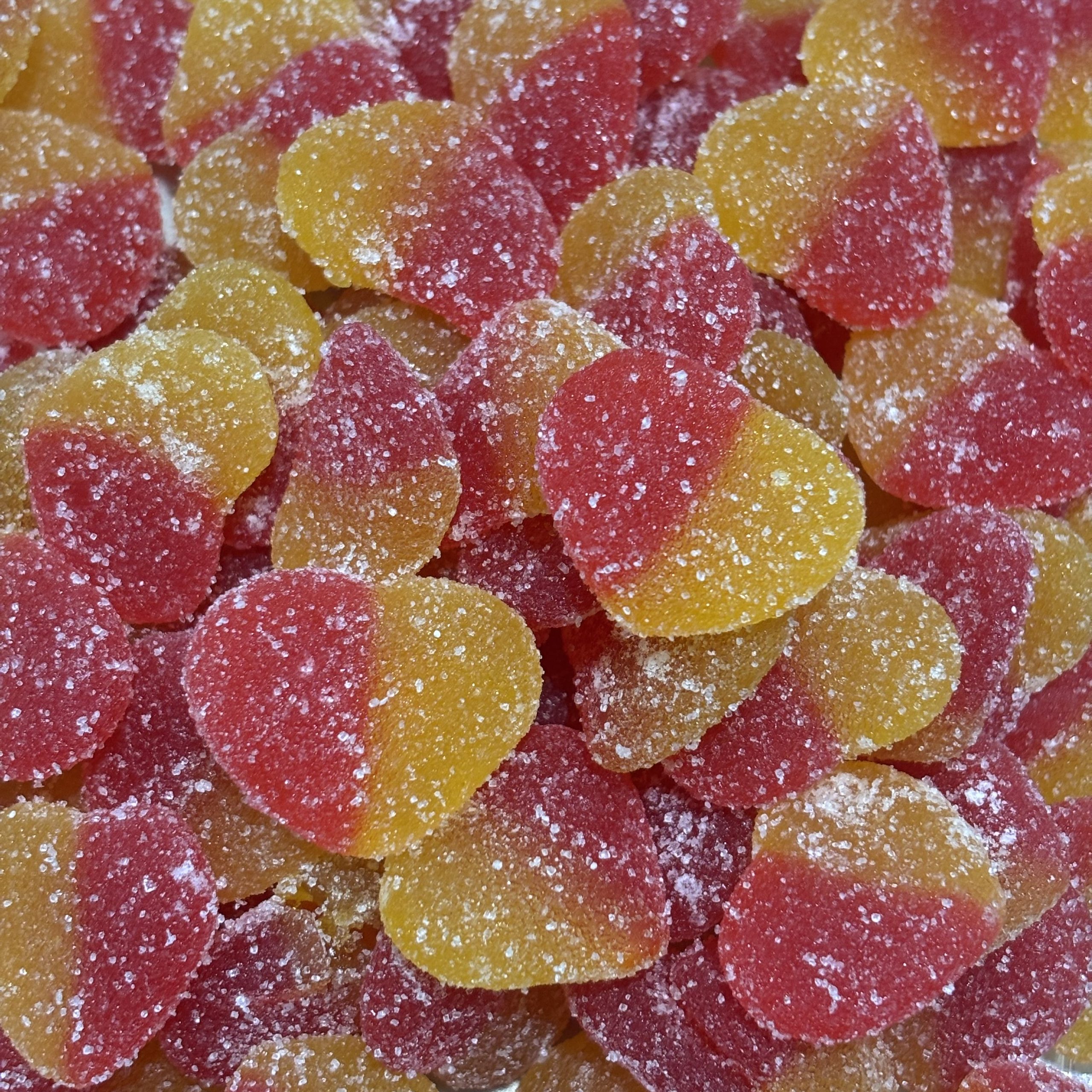 Sour Peach Hearts 150g - DF, GF - The Ole Lollie Shop